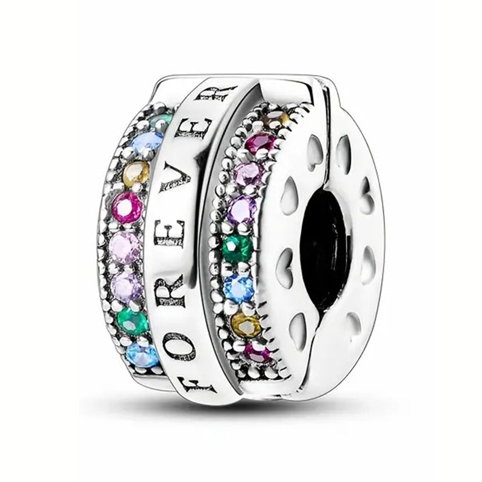 925 Sterling Silver Forever Clasp with Cubic Zirconia – Charming Store